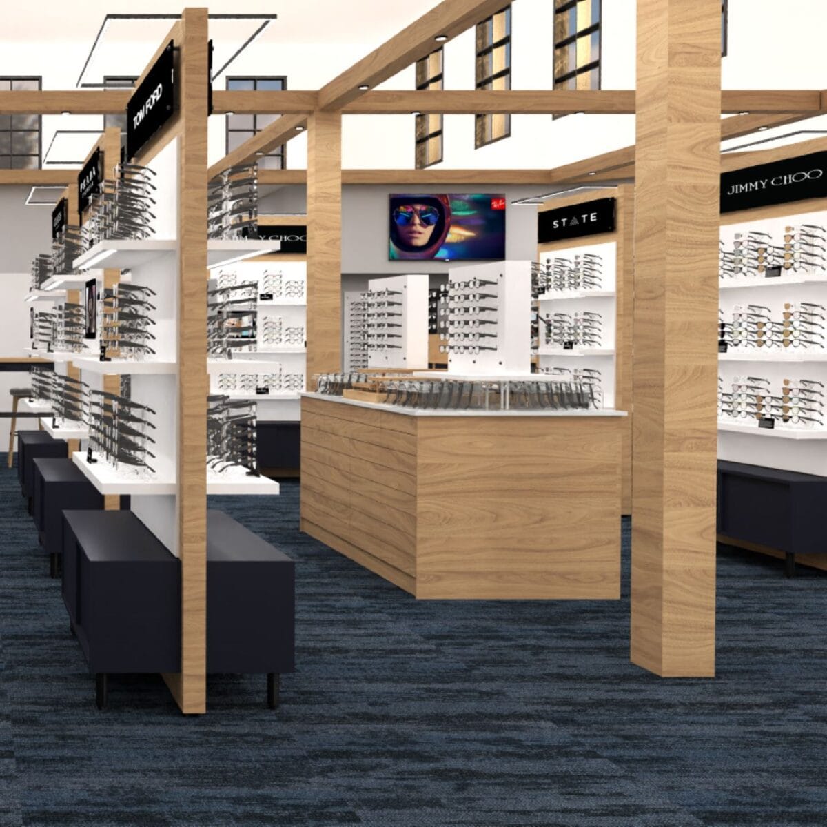 Center Island Display Table - OMG! Optical Marketing Group